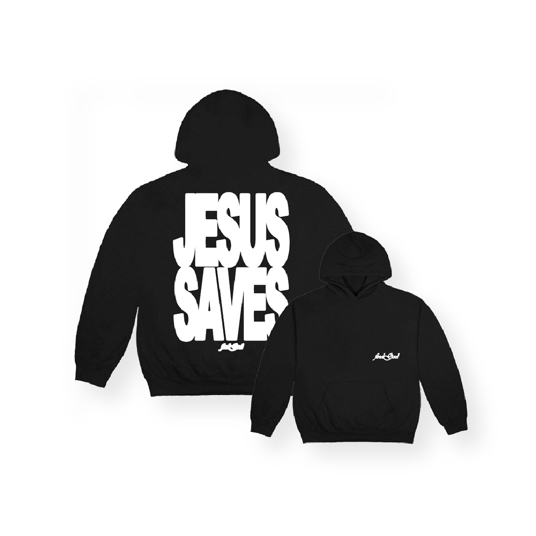JESUS SAVES HOOD - BLACK | FINDGOD